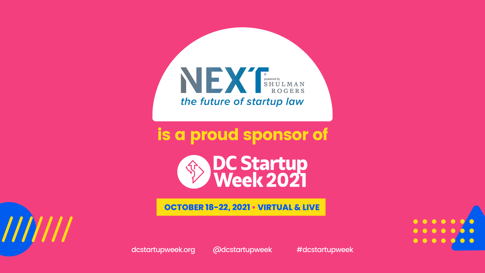 Join NEXT at DC Startup Week 2021 Oct 18th-22d - NEXT